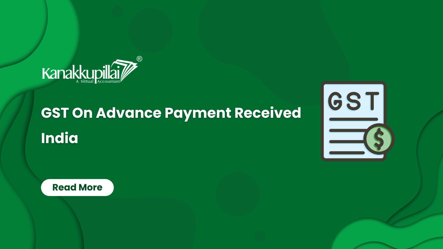 GST on advance payment received in India