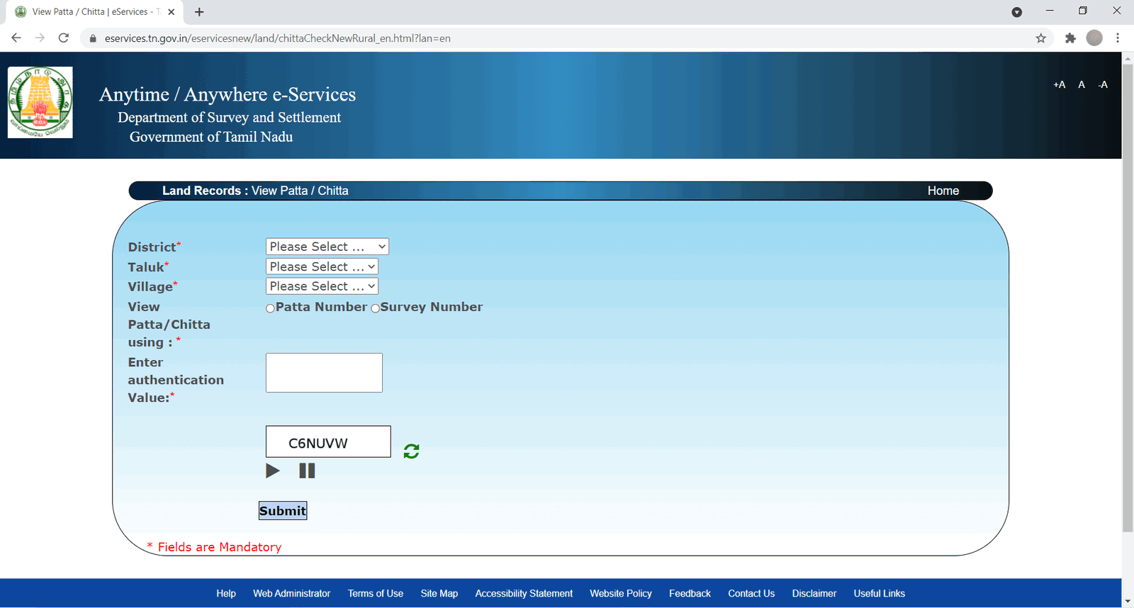 Patta Chitta - How to Apply Online, Check the status & Validity
