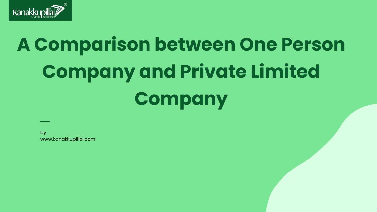 One Person Company vs Private Limited Company: A Comparison