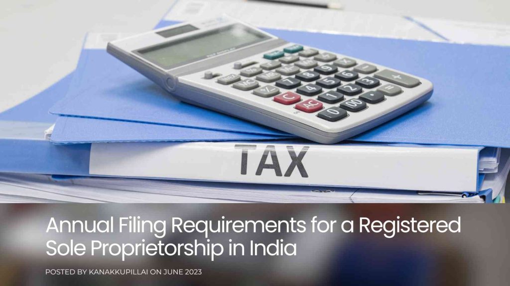 Annual Filing Requirements for a Registered Sole Proprietorship