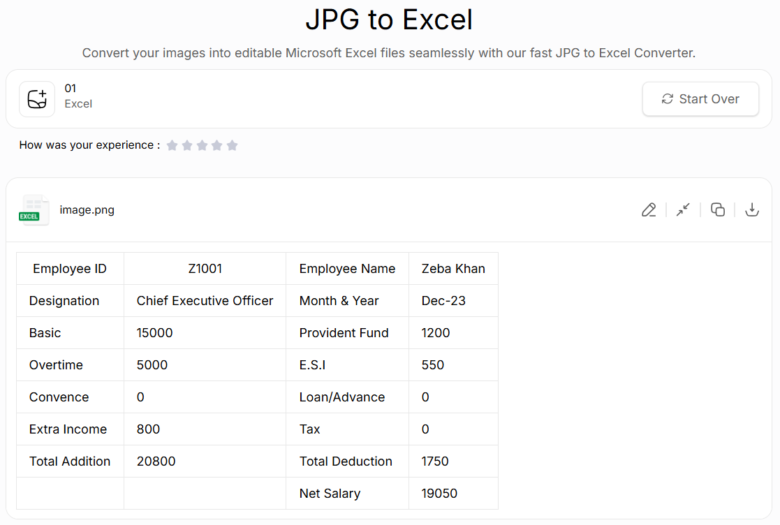 Automate Salary Records from Scanned Slips to Excel Sheets